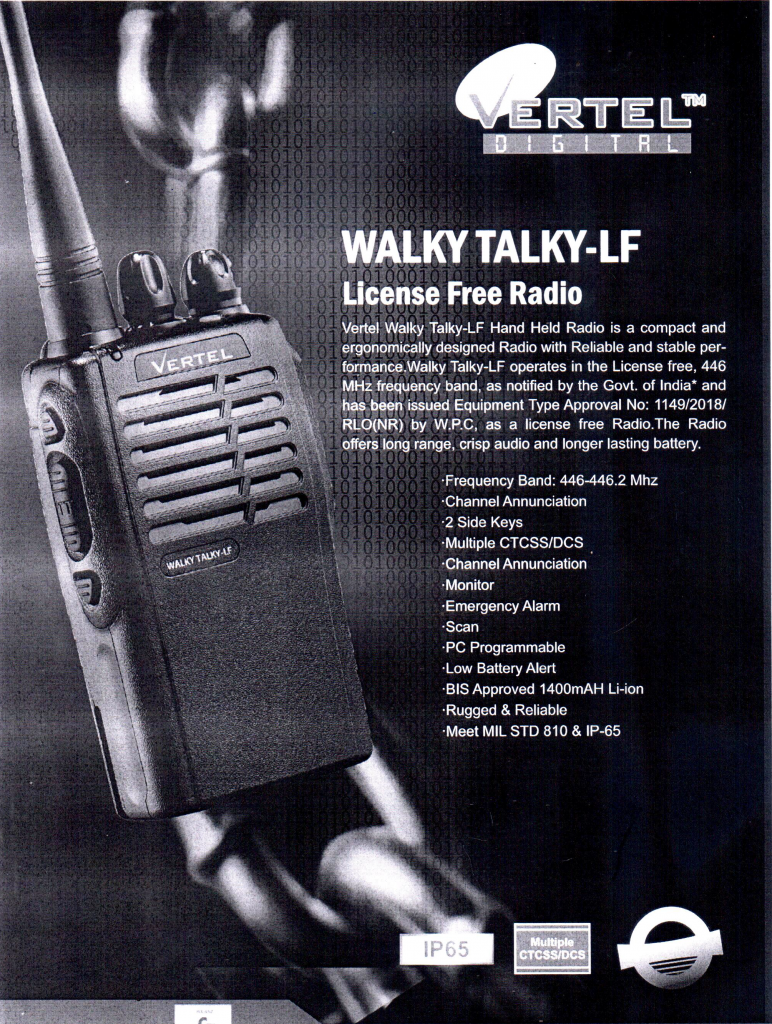 VERTEL WALKY TALKY LICENSE FREE RADIO - Max Wireless